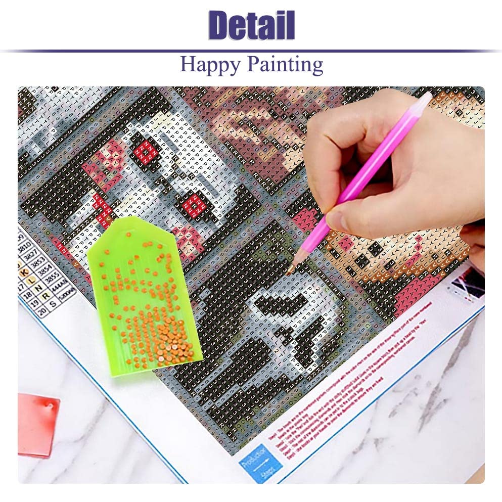 Halloween Diamond Painting Kits for Adults,Horror Theme Diamond Art Kits, 5D DIY Full Drill Diamond Dots Paintings with Diamonds Gem Art and Crafts for Home Wall Decor-12X16inch