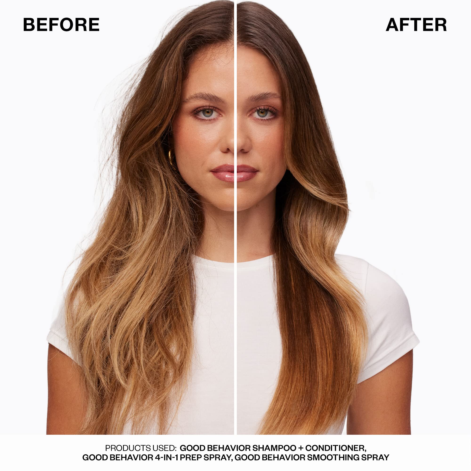 IGK GOOD BEHAVIOR Ultra Smooth Shampoo Liter | Frizz Control + Hydrates + Shine | Vegan + Cruelty Free | 33.8 Oz