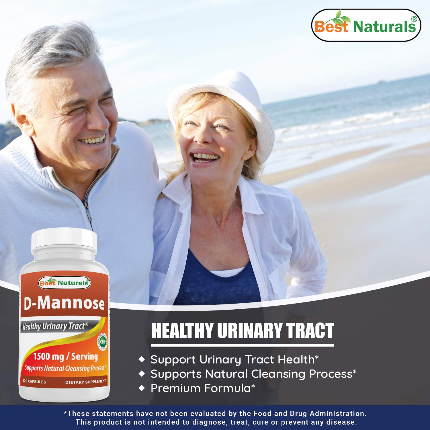 Best Naturals D-Mannose 1500 mg & Magnesium Glycinate 425 mg