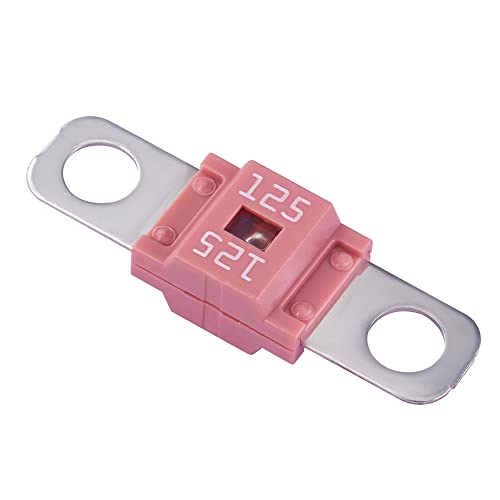 4Pcs 125A AMI/Midi Fuse - 125 Amp High Current Bolt-on Fuse for Cars, Trucks, Construction Vehicles, Buses, Caravans
