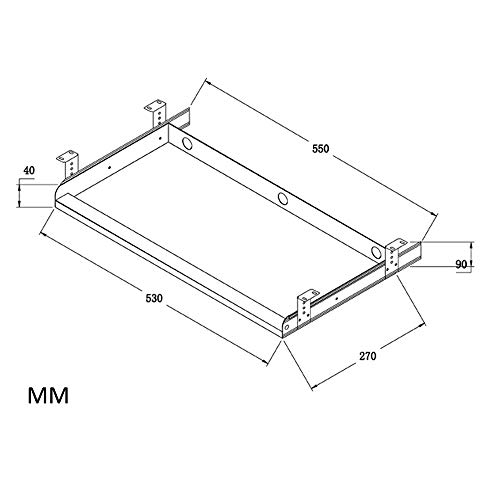 SKYZONAL Keyboard Tray Under Desk Heavy-Duty Metal Slide-Out Platform Drawer Tray (White)