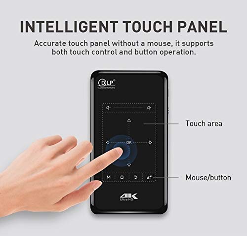 New 3D 4K Smart Mobile DLP Projector WiFi Bluetooth 1080P 8G Home Theater Cinema Mini Projector