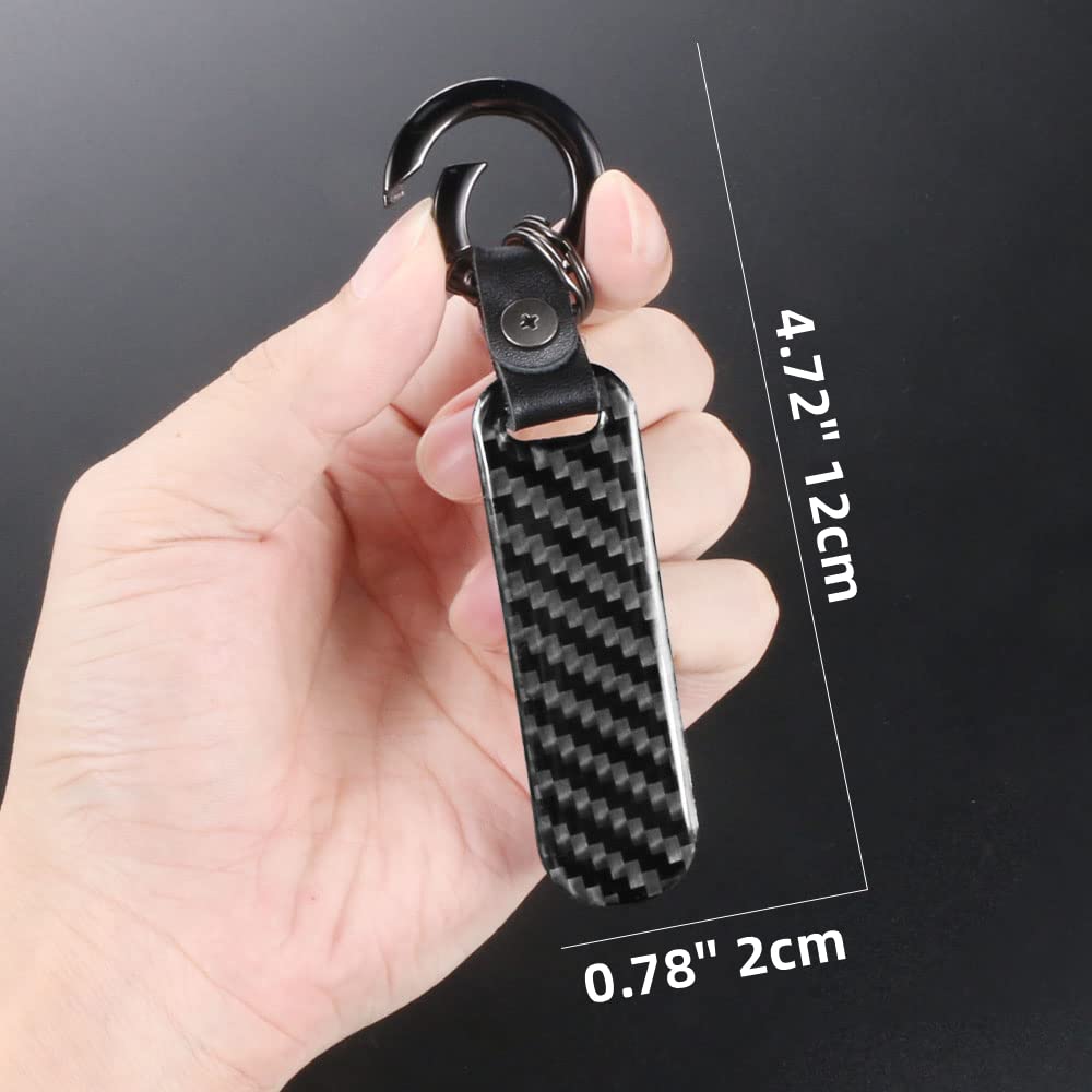 HUIANTS Carbon Fiber Style Car Keychain Si Emblem Key Chain compatible with Honda Civic Si Accessories