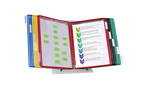 Tarifold Desktop Reference and Display System 20 Display Pockets Assorted Colors (D292)