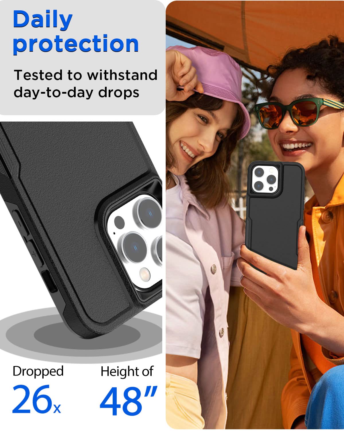 AICase for iPhone 14 Pro Max Case with Glass Screen Protector+Camera Lens,Heavy Duty Drop Protection Full Body Rugged Shockproof Military Protective Tough Durable Cover for iPhone 14 Pro Max 6.7"_8