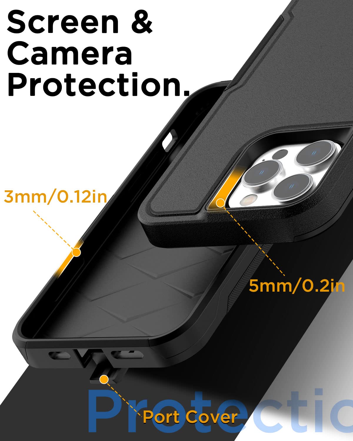 AICase for iPhone 14 Pro Max Case with Glass Screen Protector+Camera Lens,Heavy Duty Drop Protection Full Body Rugged Shockproof Military Protective Tough Durable Cover for iPhone 14 Pro Max 6.7"_8