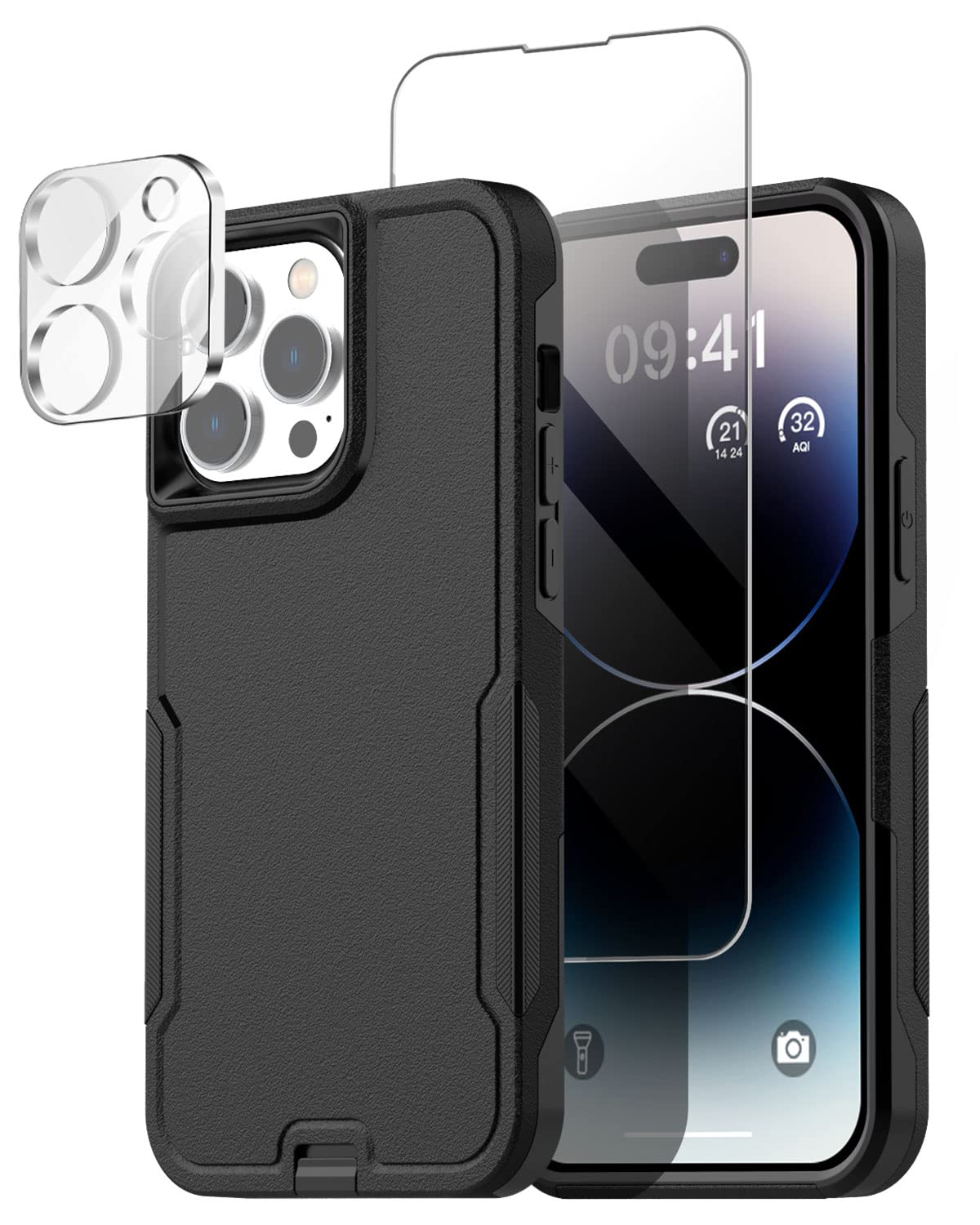 AICase for iPhone 14 Pro Max Case with Glass Screen Protector+Camera Lens,Heavy Duty Drop Protection Full Body Rugged Shockproof Military Protective Tough Durable Cover for iPhone 14 Pro Max 6.7"_8