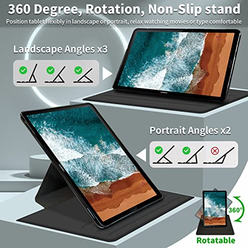 FUYOCWE Case for Samsung Galaxy Tab A8 Case 10.5 Inch Tablet 2022 Model SM-X200/X205/X207,360 Degree Rotating Swivel Anti Slide Stand Flip Smart Cover Case-Skeleton Magic Ouija Board yyyy
