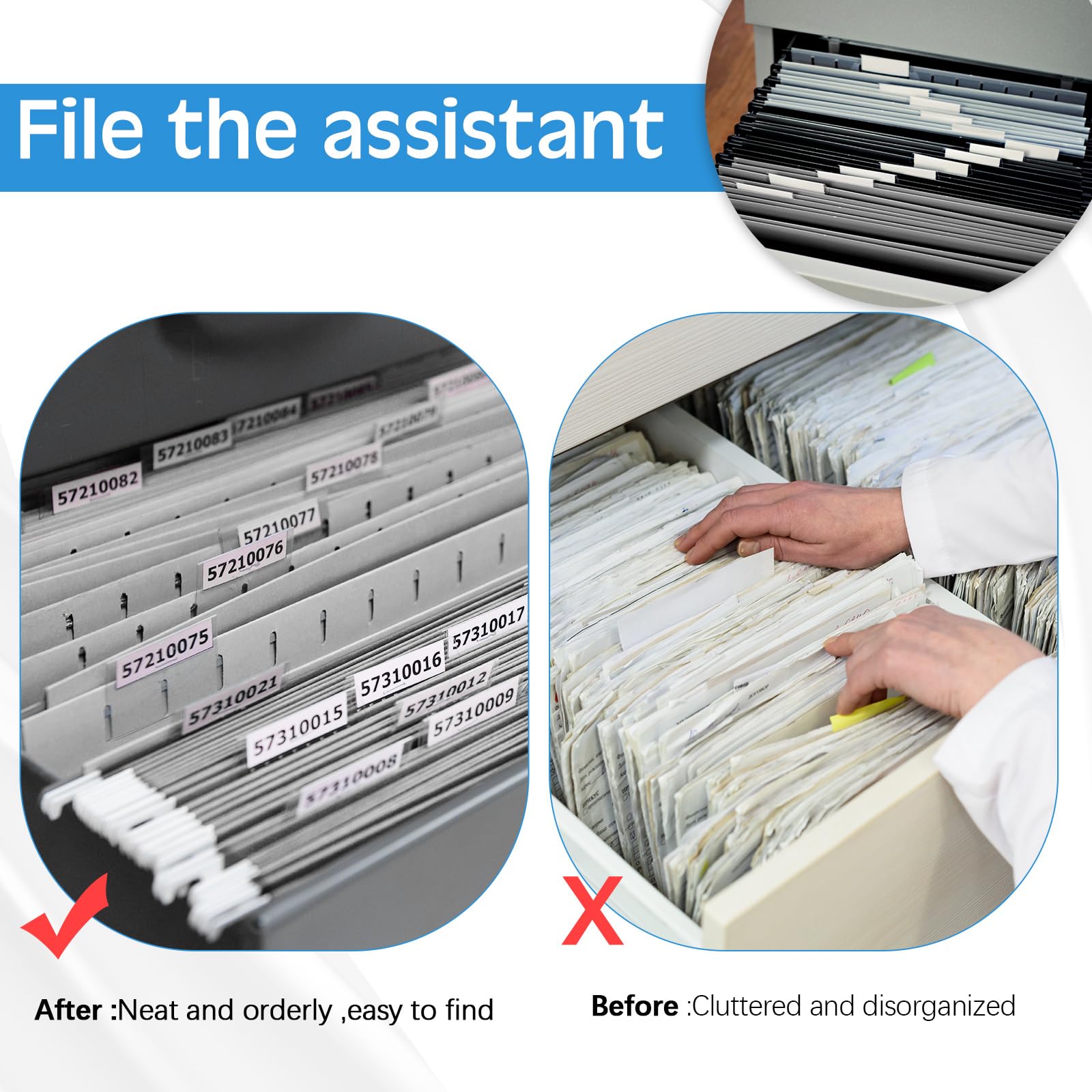 Qeeenar 80 Pack Hanging File Folders Letter Size File Cabinet 1/5 Cut Adjustable Tabs Filing Folders Organizer Bulk for Office School Home Document Storage Supplies, 12.4 x 9.4 Inch (Grey)