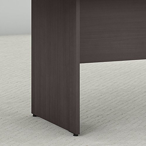 Bush Business Furniture 72W x 36D Boat Shaped Conference Table with Wood Base in Storm Gray