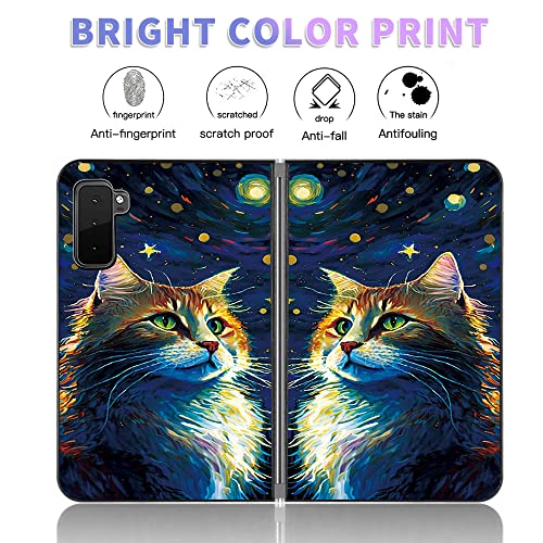 RYUITHDJP for Microsoft Surface Duo 2 Case 8.3" Cat Design for Microsoft Surface Duo 2 Phone Case Stylish Shockproof Cover