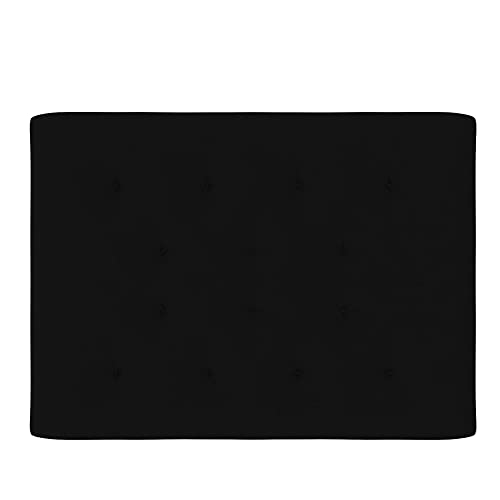 REALROOMS Cozey 8-Inch Spring Coil Futon Mattress, Microfiber, Full, True Black