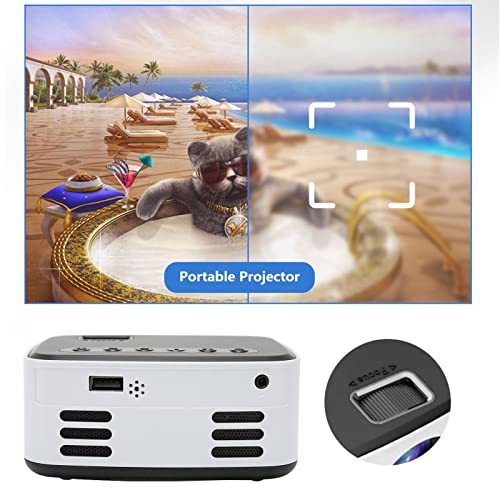 Mini WiFi Projector, 1080P Full HD Portable Movie Projector Vedio Projector Support Wireless Projection Compatible with HDMI, USB, AV, Audio(#2)