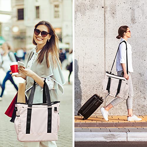 Kuston Tote Bag Waterproof Nylon Multi Pocket Shoulder Bags Laptop Work Bag Teacher Purse and Handbags for Women & Men