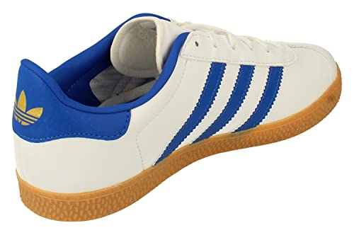 adidas Originals Gazelle Junior Trainers Sneakers (UK 3 US 3.5 EU 35 1/2, White Blue Gum HP5375)