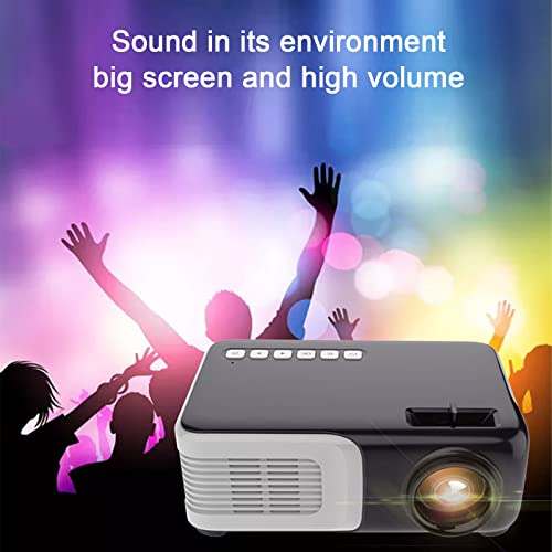 Aopirta HD Projector Home Bedroom Home Projector Small Portable Mini Projector Supports HDMI On The Same Screen and Connected to Outdoor Mobile Power Supply