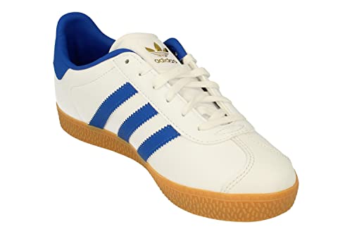adidas Originals Gazelle Junior Trainers Sneakers (UK 3 US 3.5 EU 35 1/2, White Blue Gum HP5375)