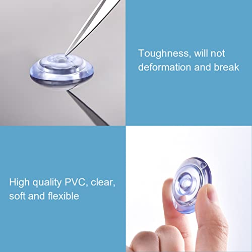 Cabinet Bumper Pads 8 Packs, Clear Adhesive Bumper Pads, Door Stopper Wall Protector, xuenair Rubber Bumper Feet, Adhesive Door Knob Bumper for Wall Fridge Door Stopper