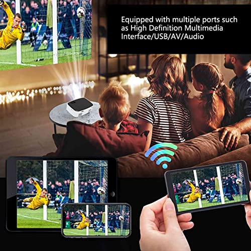 Mini WiFi Projector, 1080P Full HD Portable Movie Projector Vedio Projector Support Wireless Projection Compatible with HDMI, USB, AV, Audio(#2)