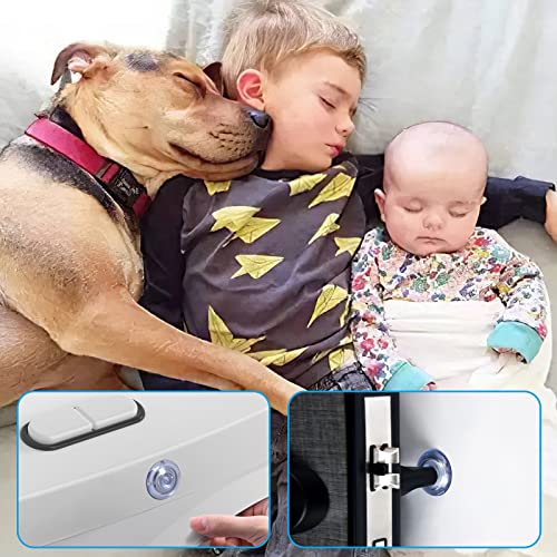Cabinet Bumper Pads 8 Packs, Clear Adhesive Bumper Pads, Door Stopper Wall Protector, xuenair Rubber Bumper Feet, Adhesive Door Knob Bumper for Wall Fridge Door Stopper