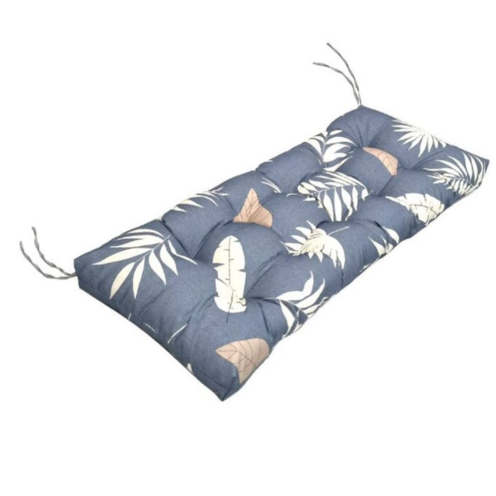 MUVLUS Indoor/Outdoor Bench Cushion,Non-Slip Swing Seat Cushions,Thicken Patio Loveseat Bench Pad for Garden Furniture Patio Lounger Bench,51"x19.7" (Leaf)