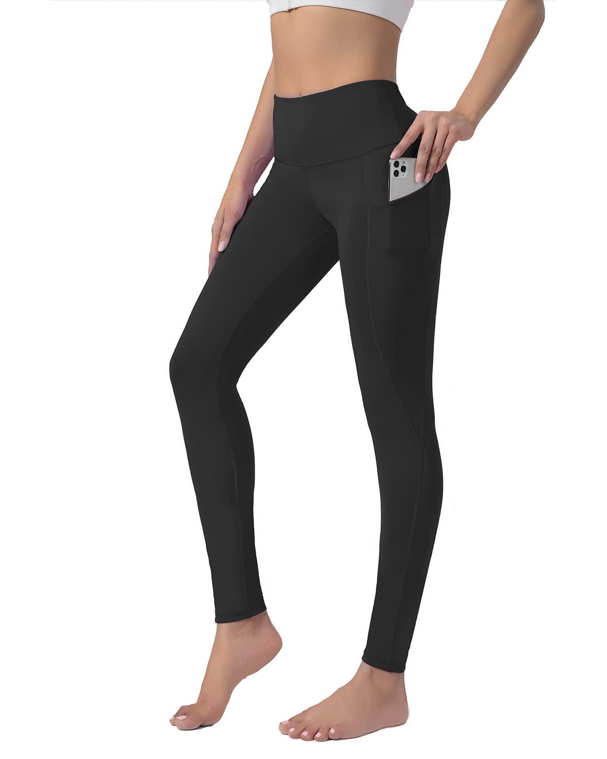Leggings with Pockets for Women - Yoga Pants Workout Leggings High Waisted & Tummy Control Compression Legging