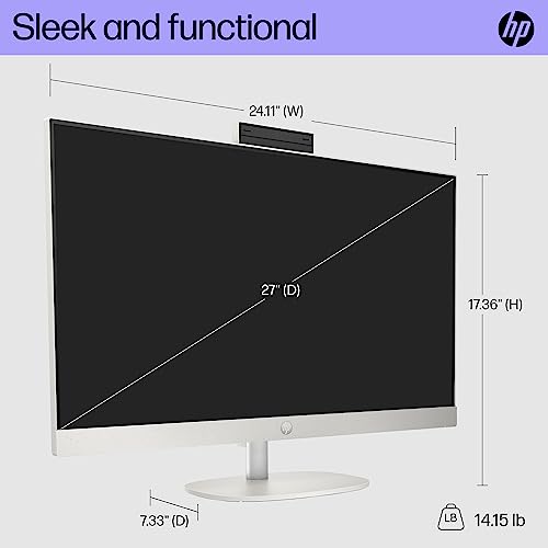 HP 27 inch All-in-One Desktop PC, FHD Display, 13th Gen Intel Core i5-1335U, 16 GB RAM, 512 GB SSD, Intel UHD Graphics, Windows 11 Home, 27-cr0070 (2023)