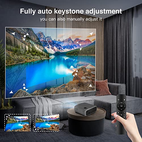 2022 4K FHD 5G WiFi Projector,Bluetooth Projector,4-Point auto Keystone adjustabler, Upgrade 800ANSI 240" Home Theater Video Projector with HDMI, USB, Laptop, iOS & Android Smartphone