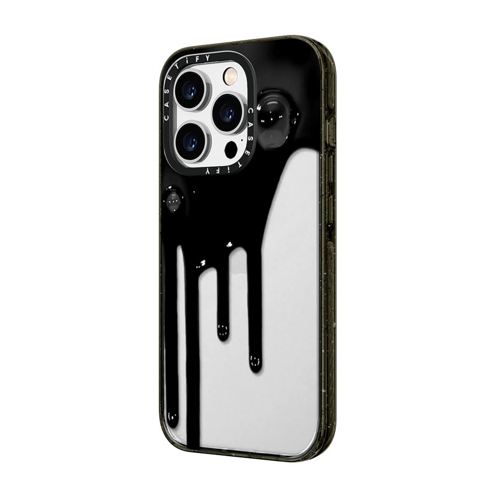 CASETiFY Impact iPhone 14 Pro Max Case [4X Military Grade Drop Tested / 8.2ft Drop Protection] - Black DRIP - Glossy Black