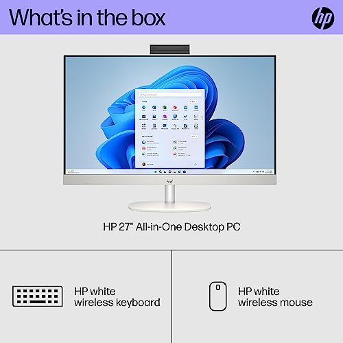 HP 27 inch All-in-One Desktop PC, FHD Display, 13th Gen Intel Core i5-1335U, 16 GB RAM, 512 GB SSD, Intel UHD Graphics, Windows 11 Home, 27-cr0070 (2023)