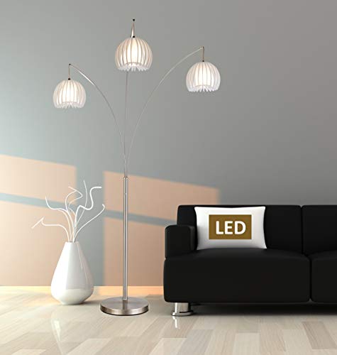 Artiva USA Zucca 3-Arch LED Floor Lamp with Dimmer