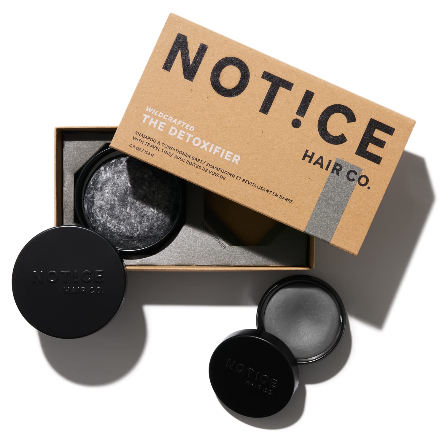 NOT!CE Hair Co. The Detoxifier Shampoo & Conditioner Bars - Travel Set - clarifying | build-up & blonde hair