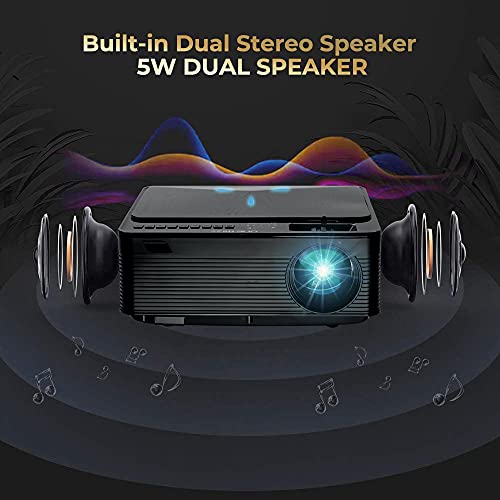 ONE·Mix,WiFi Bluetooth Projector, HD Native 1080P Projector ,Video Outdoor Movie Projector, Support 4K &300"Screen Compatible with Smartphone (Wirelessly)/PC/Bluetooth Speakers/TV Stick/PS4/PS5/PPT