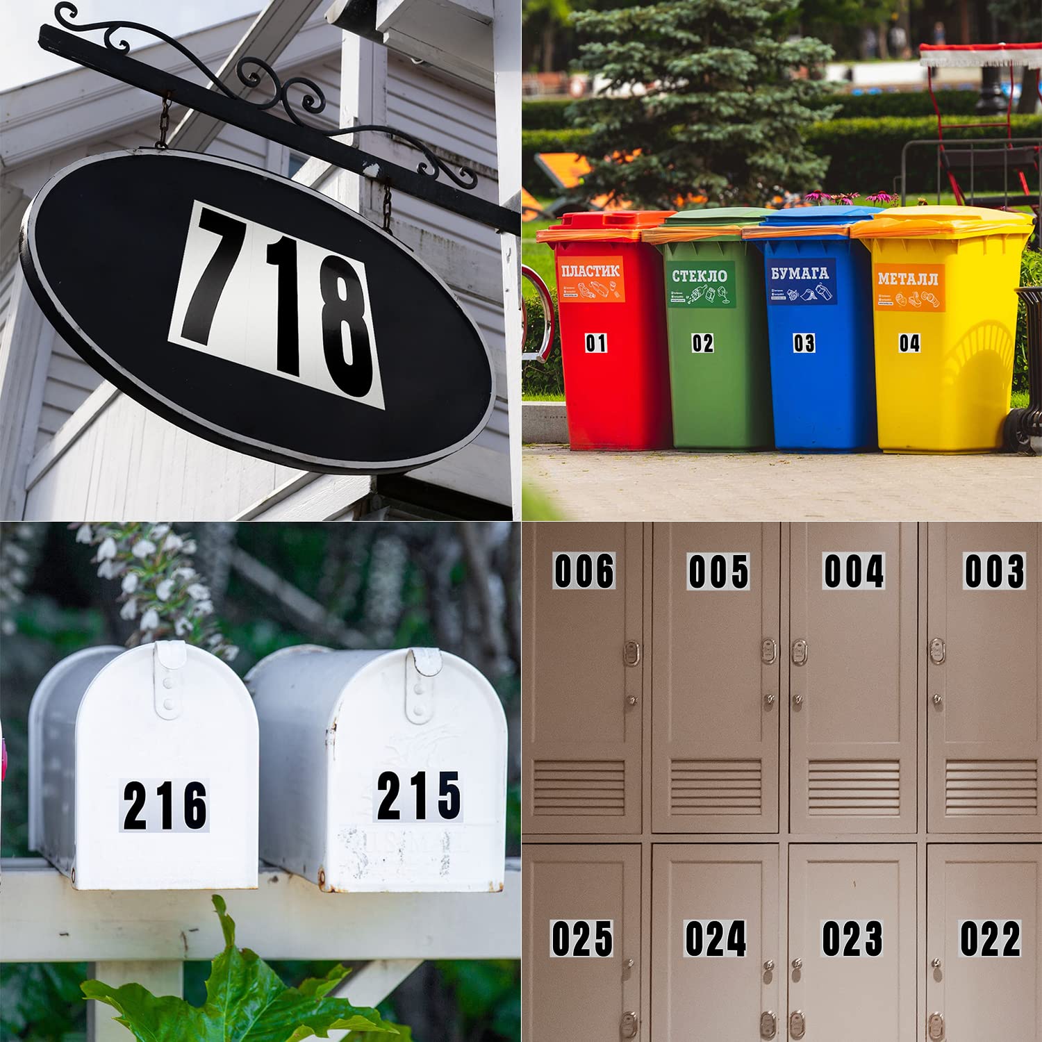 2 PACK,120 Numbers, Reflective Adhesive Mailbox Number Pack, 3", Waterproof Number Stickers for Signs, Door, Cars, Trucks, Home, Business, Address Number