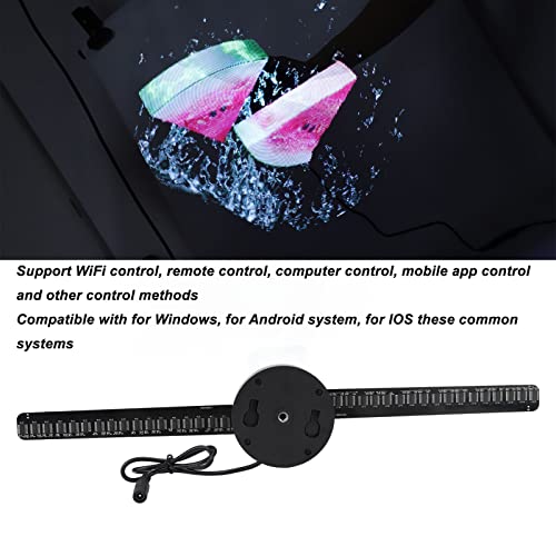 3D Hologram Fan, Advertising Display with 224 LED Light Beads, LED 3D Advertising Projector for Business Store Shop Bar (Black)