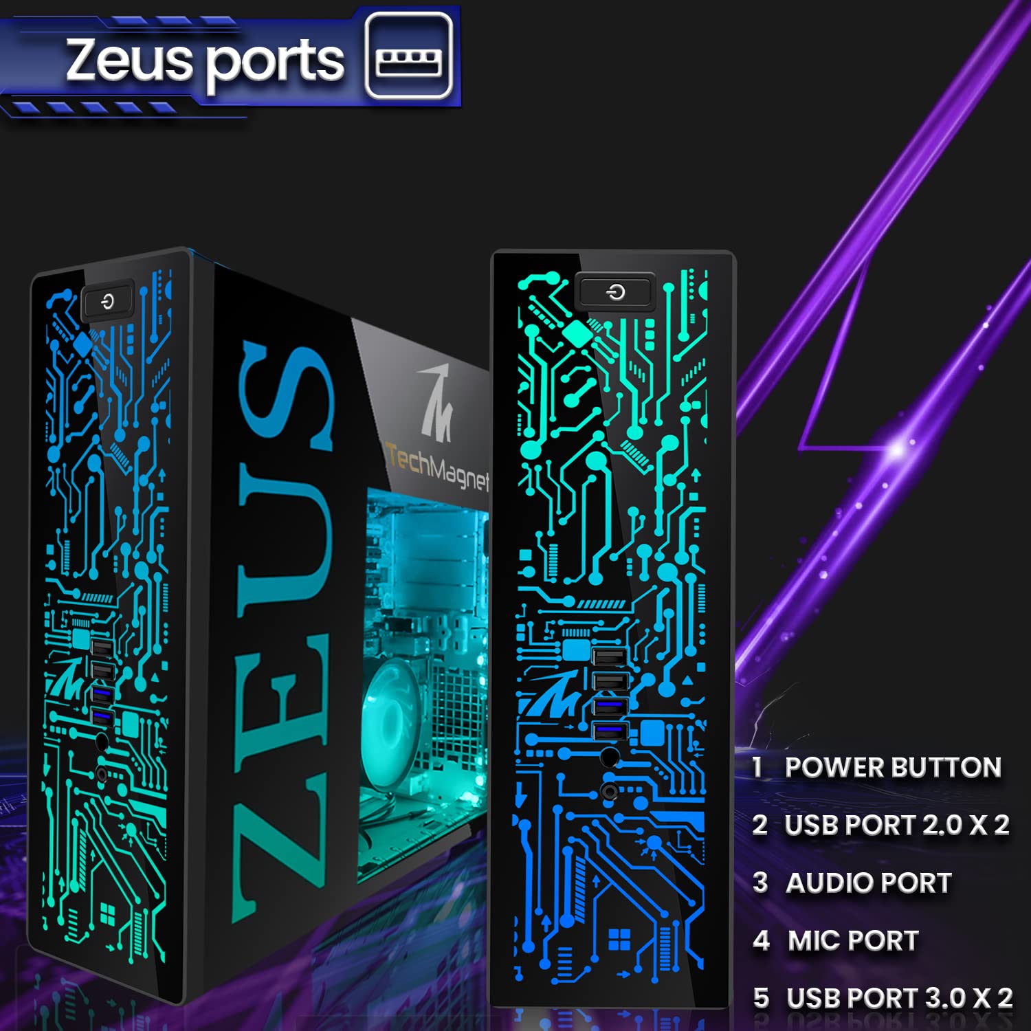 TechMagnet Gaming Desktop PC, Intel i5 6th Gen, Zeus Pro 6, RX 550, 16GB RAM, 256GB SSD + 1TB HDD 27 Inch 165Hz Monitor, RGB Keyboard Mouse Speaker Headphone, Webcam, Win 10 Pro (Renewed)