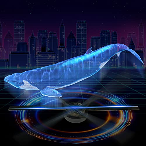 3D Hologram Fan Naked Eye LED Advertising Display Fan with 700 Video Library, 720P Hi-Resolution Holographic Projector Fan is Best for Business,Store,Shop,Bar (16.5 inch)