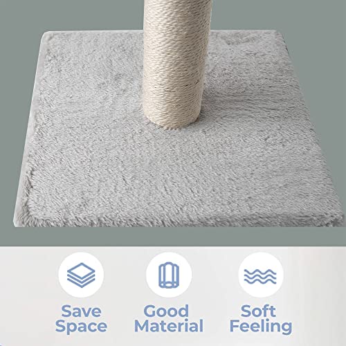 Dimaka Cat Scratching Post, Natural Sisal Rope Claw Scratcher Post with 4 Hanging Toy Balls for Indoor Cats and Kittens (25 inches for Kittens, Grey)