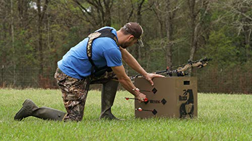 Field Logic Block 6-Sided Arrow Archery Target with Polyfusion Technology, Black, 18 x 18 x 16 (B56700) and Flambeau Outdoors 6461SC Safe Shot Bow Case, Portable Bow Storage,Black