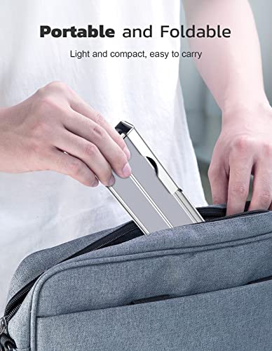 RIWUCT Laptop Stand for Desk, 9 Angles Adjustable Ergonomic Computer Stand with Detachable Phone Holder, Aluminum Cooling Portable Laptop Riser Holder Compatible with MacBook Pro Air Up to 15.6''
