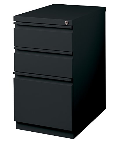 Hirsh Industries 3 Drawer Mobile File Cabinet File in Black