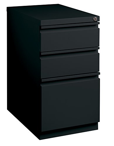 Hirsh Industries 3 Drawer Mobile File Cabinet File in Black