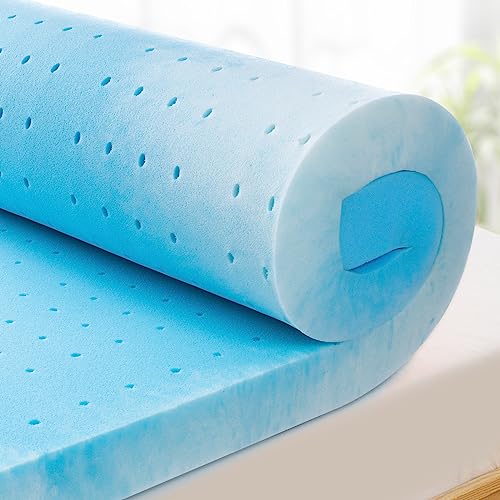 3 Inch Full Size Memory Foam Mattress Topper Gel Infused Bed Mattress Topper for Pressure Relief, High Density Cooling Memory Foam Pad, Certipur-Us Certified