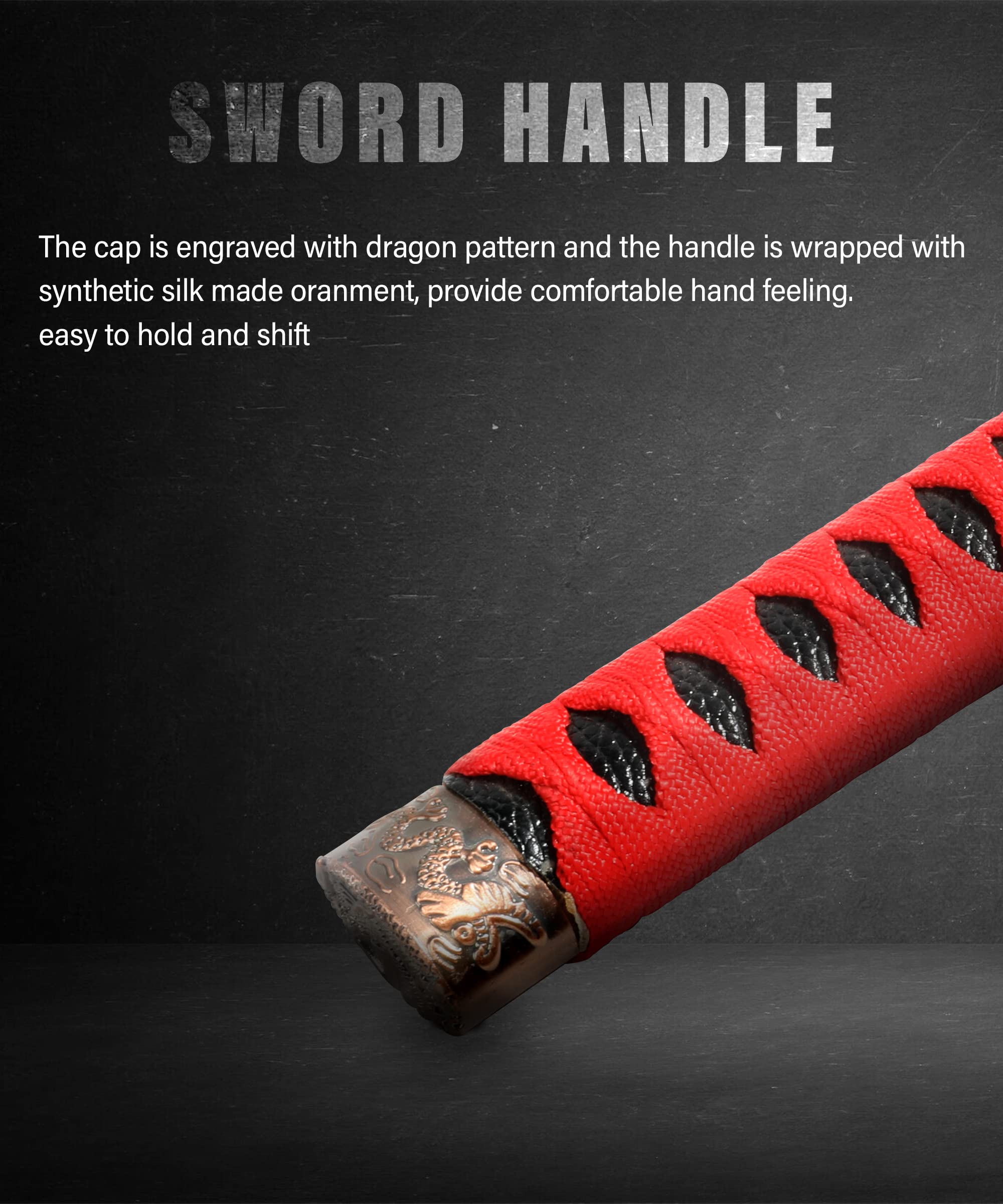 SUJADE YAKEFLY Universal Katana Gear Shifter,Gear Shift Knob Sword Shift Knobs,Katana Shift Knob Samurai Sword Gear Shifter with 4 Adapters,Katana Samural Shift Gear Lever (Red&Black)