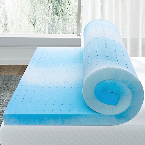3 Inch Full Size Memory Foam Mattress Topper Gel Infused Bed Mattress Topper for Pressure Relief, High Density Cooling Memory Foam Pad, Certipur-Us Certified