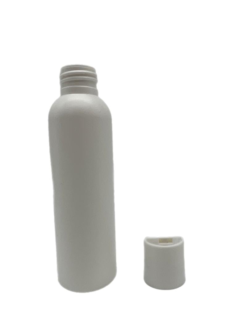Natural Farms 4 oz White Cosmo BPA FREE Bottles - 8 Pack Empty Refillable Containers - Essential Oils Cleaning Products - Aromatherapy | Smooth White Disc Cap - Made in the USA