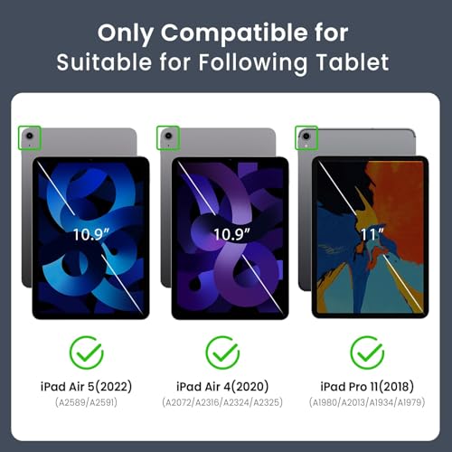 VODEFOX Case for iPad Air 6th Generation 11 Inch (M2) 2024/ iPad Air 5th/4th Gen 2022/2020/iPad Pro 11 4th Gen 2022 / 3rd Gen 2021/ 2nd Gen 2020 / 1st Gen 2018 - Green