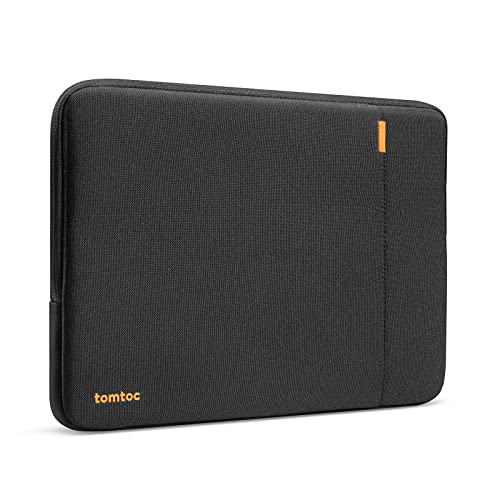 Tomtoc 360 Protective Laptop Sleeve for 11.6-inch Convertible Chromebook, Water-Resistant Shockproof Case with Accessory Pouch, Black