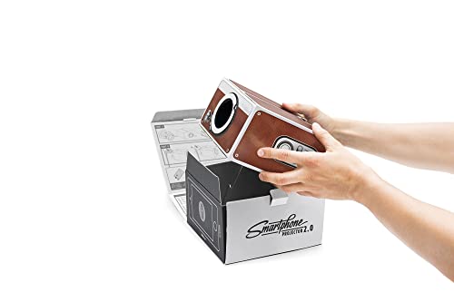 Luckies of London | Portable Smart Phone Projector | Projector Screen for Cell Phone | Bedroom Accessories & Wireless Tech Gadgets | Mobile Phone Accessories / Movie Night Supplies | Brown