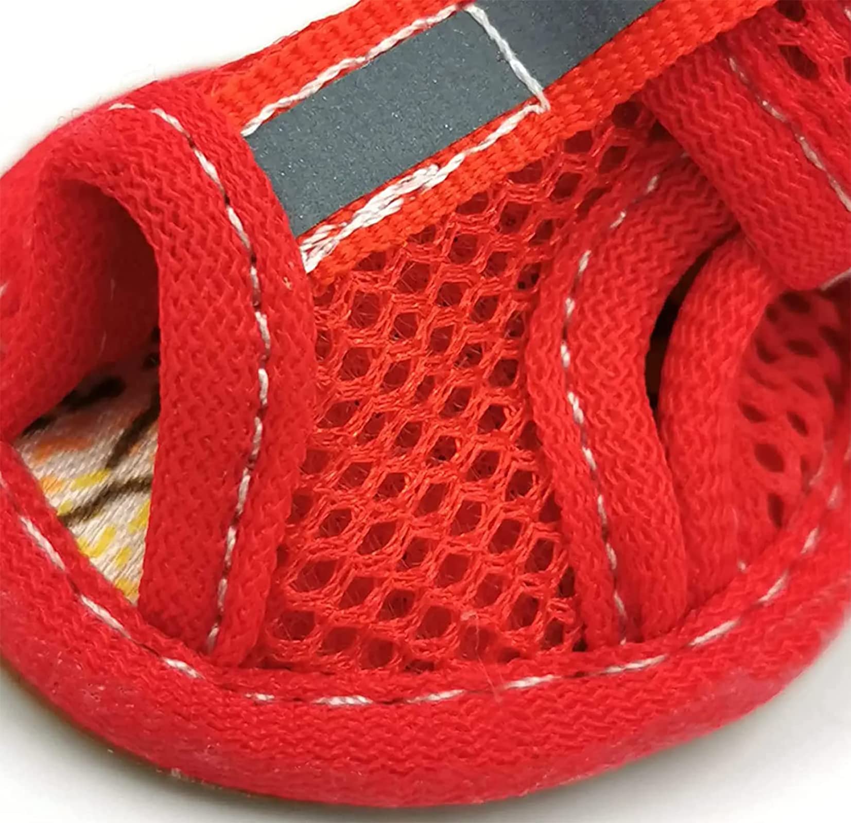 GabeFish Small Dog Summer Mesh Sandal Shoes Puppy Cats Breathable Paw Protectors Red Size 2